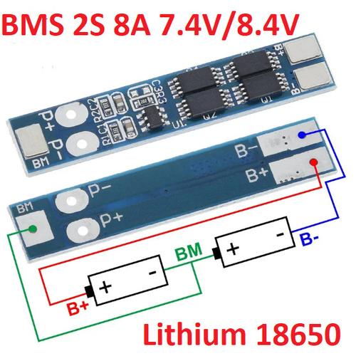 Jual BMS 2S 8A 8V 7.4V 8.4V Modul Charger Baterai 18650 LI-ION LITHIUM PCB Proteksi - Kota ...