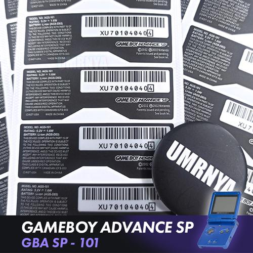 Jual Sticker Label Nintendo Gameboy advance GBA SP Stiker AGS 101 ...
