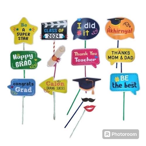 Jual READY STOCK ACC PHOTOBOOTH GRADUATION 2024/ PHOTO PROPS GRADUATION ...