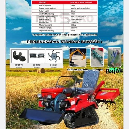 Jual Traktor amphibi / Crawler traktor / mini excavator Matsuko 25Hp ...