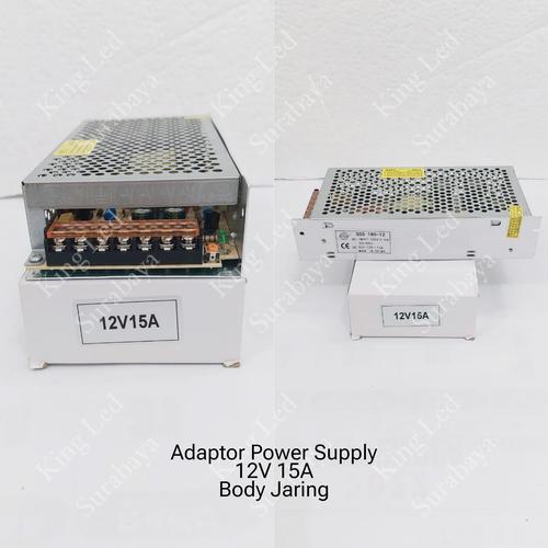 Jual Adaptor 12V 15A Power Supply Switching LED Jaring 15 Ampere 12 ...
