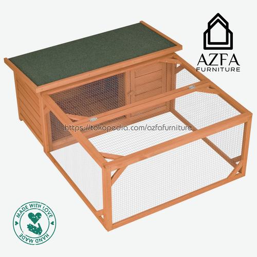 Jual Kandang Kelinci Kayu Mini Plus Umbaran | Rumah Kelinci Minimalis ...