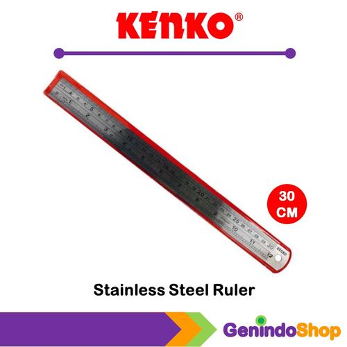 Jual Penggaris Besi / Stainless Steel Ruler 30 cm Kenko - Kab ...