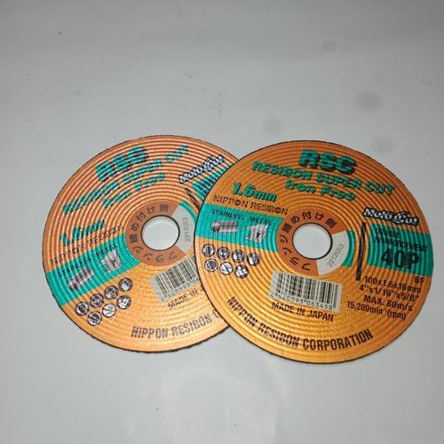 Jual cutting dics 4" / batu gerinda rsc 4inc 100×1.6mm nippon resibon ...
