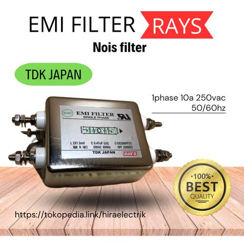 Jual Noise Filter / Emi Filter RAYS single phase 10a 220v TDK JAPAN ...