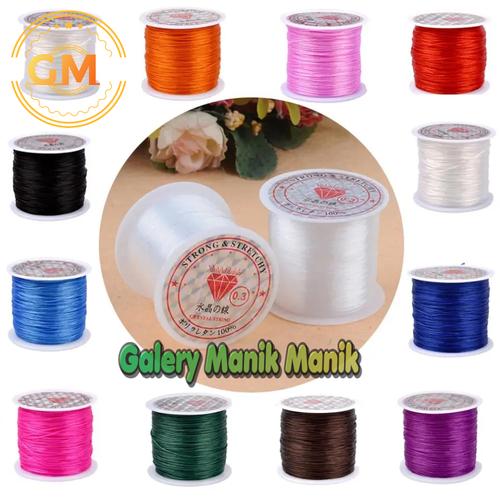 Promo Tali Benang Karet Elastis 60 Meter Bahan Merangkai aksesoris ...