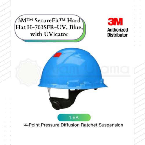 Jual 3M SecureFit Hard Hat H-703SFR-UV, Blue, 4-Point Pressure ...