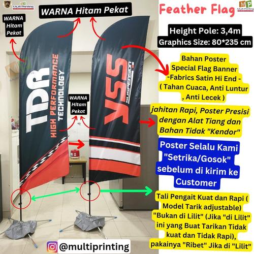 Promo Feather Flag Banner 3.4m-Flag Banner-Flying Banner-Beach Flag ...