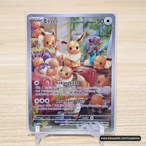 Promo Pokemon Card Eevee 191/167 AR Scarlet & Violet Topeng ...