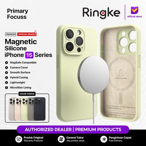 Promo RINGKE Case iPhone 15 Pro Max 15 Pro RINGKE Silicone Magnetic Soft Casing Magsafe ...