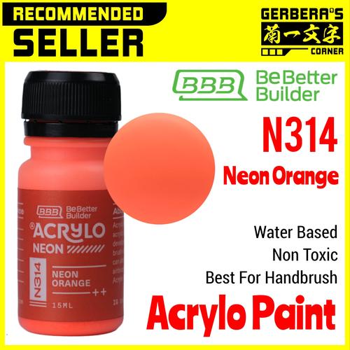 Jual ACRYLO PAINT N314 NEON ORANGE - Water Based Paint Cat Kuas Airbrush - Kota Bekasi - Gerbera ...