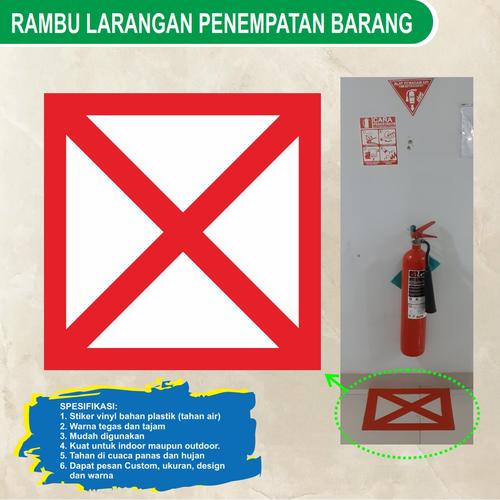 Jual Stiker Vinyl Rambu Larangan Bawah APAR / Sign Larangan Tempati ...