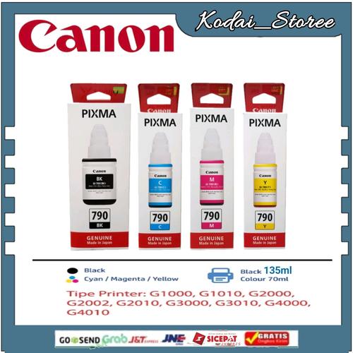 Jual Canon Tinta Original PIXMA GI-790 untuk Printer Canon G1000/G2000/G3000/G4000 & G1010/G2010 ...
