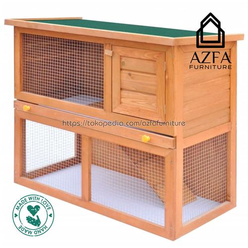 Jual Kandang Kelinci Kayu Mini Tingkat | Rumah Kelinci Indoor Outdoor ...