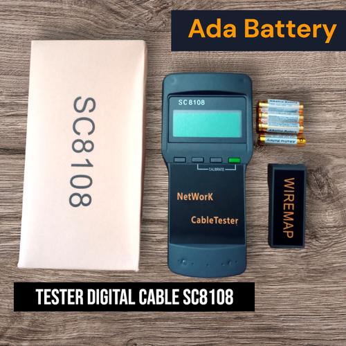 Jual Tester Digital Cable Tester Lan Rj45/Rj11 Tester kabel SC8108 ...