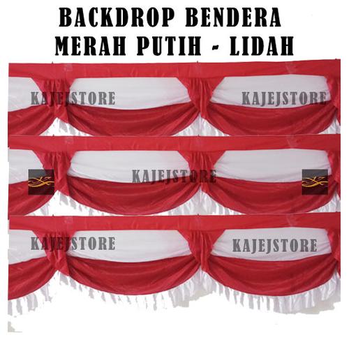 Jual Backdrop Bendera Merah Putih 10 Gelombang Desain Lidah - Kab ...