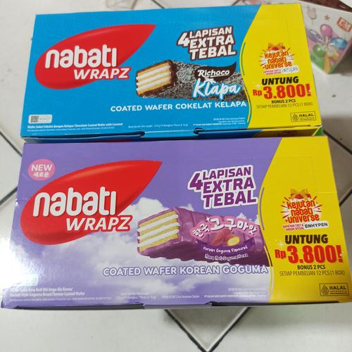 Jual Wafer Nabati Coated Wafer Cokelat Kelapa Korean Goguma - Goguma ...