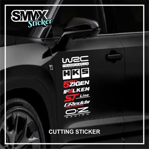 Jual Cutting Sticker Logo Pintu Mobil Racing Rally - Putih - Kota ...