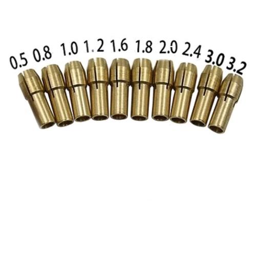 Jual Brass Collet Chuck Mata Bor Drill 10PCS Untuk Bor Mini Manicure ...