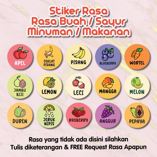 Jual Stiker Rasa Makanan / Minuman & Buah / Sayur | STIKER BULAT MURAH ...