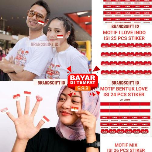 Jual Sticker Hut RI 17 Agustus Sticker Pipi Merah Putih ISI 25 PCS ...