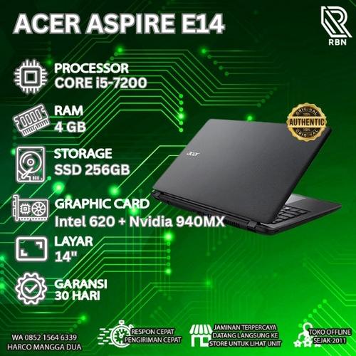 Jual LAPTOP Notebook ACER Aspire E 14 E14 i5-7200 NVIDIA GeForce 2GB ...