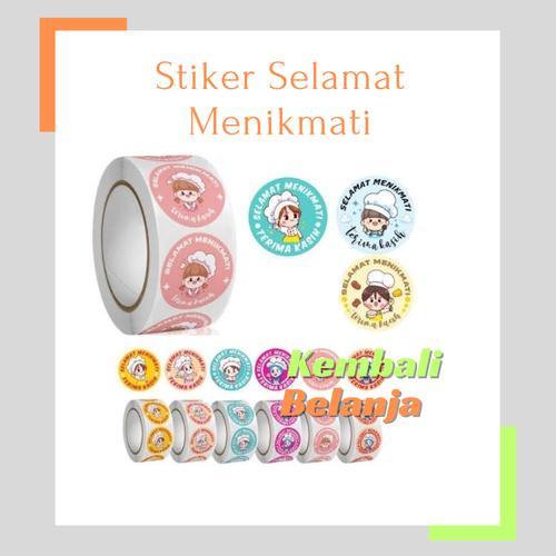 Jual Stiker Selamat Menikmati 1 Roll ( Isi 500 Pcs )/ Stiker Label ...