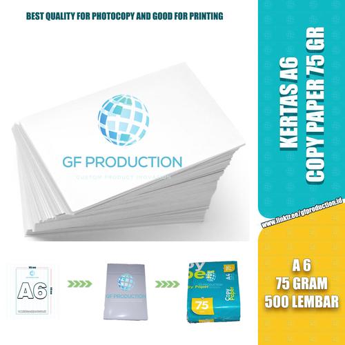 Jual Kertas HVS A6 75gr Copy Paper / 1 Rim / 500 Lembar /Kertas A6 1 ...
