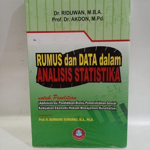 Jual ORI RUMUS DAN DT DALAM ANALISIS STATISTIKA DR RIDUWAN MBA ...