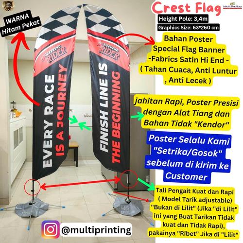 Promo CREST FLAG Banner-Flying Banner-Beach Flag Banner-Standing Flag ...