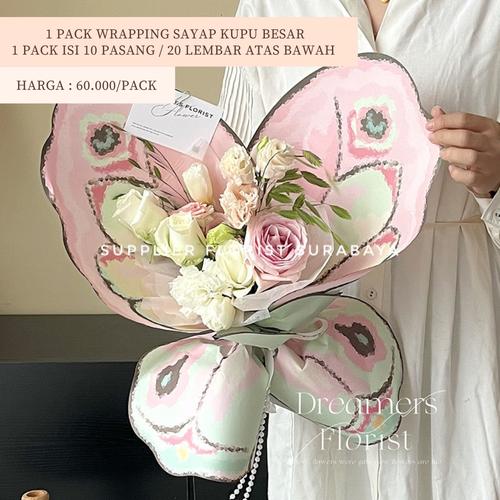 Promo [1 PACK ISI 10 PASANG / 20 LEMBAR ATAS BAWAH] KERTAS KUPU KUPU ...
