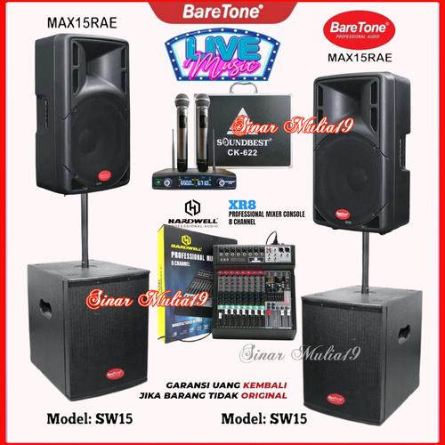 Jual PAKET SOUND SYSTEM OUTDOOR BARETONE MAX15RAE 2"SUBWOOFER BARETONE ...