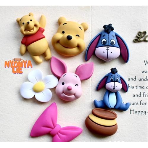 Jual CCA38 Cake Topper Clay Resin Pooh Karakter Figure Winnie Kue Ultah ...