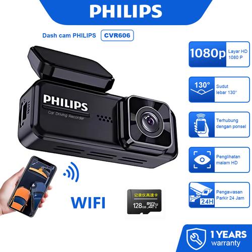 Jual Philips Dash Cam Set(Front + Kit) 1080P Wi-Fi Kamera Mobil CVR-606 ...