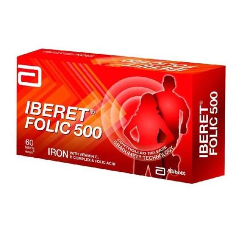 Jual Iberet Folic-500 10 Tablet per strip / box 100 tab - box 100 tab ...