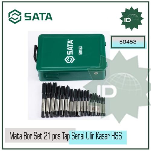 Jual Mata Bor Set 21 pcs Tap Senai Ulir Kasar HSS 50453 Sata Tools ...