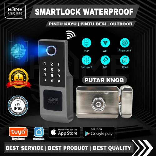 Promo Smart Door Lock Tuya App HS-M3 Smartlock Kunci Pintu Besi Kayu ...