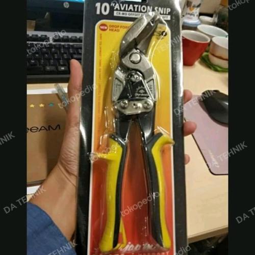 Jual GUNTING baja ringan gunting seng model bengkok 10 inch Tjap mata ...