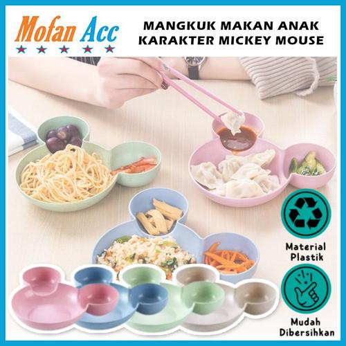 Jual Mangkuk Makan Anak Bentuk Mickey Mouse Tatakan Snack Buah Tahan ...