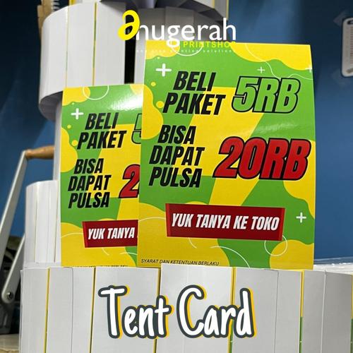 Jual cetak Tent Card Segitiga / Tentcard Table Menu / Table Card Art ...