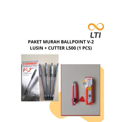 Jual PAKET MURAH BALLPOINT V2 LUSIN DAN CUTTER L500 1PCS - Kota ...