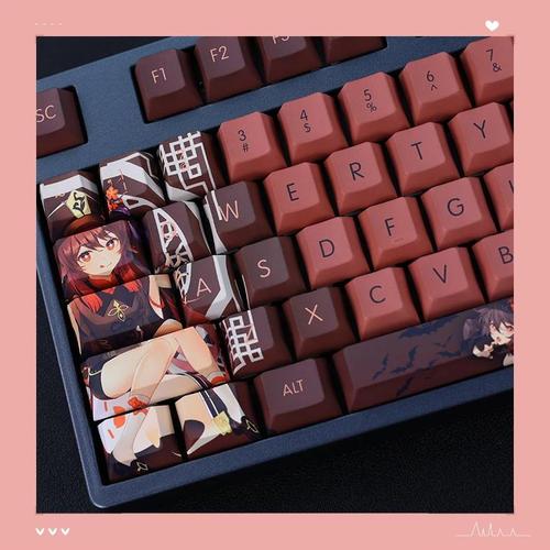 Jual 108 Keys/Set Genshin Impact HUTAO Gaming Girl Custom Keycap Cherry ...