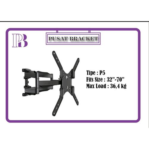 Jual Bracket tv NB P5 40-70 inch warna hitam breket dinding model ...