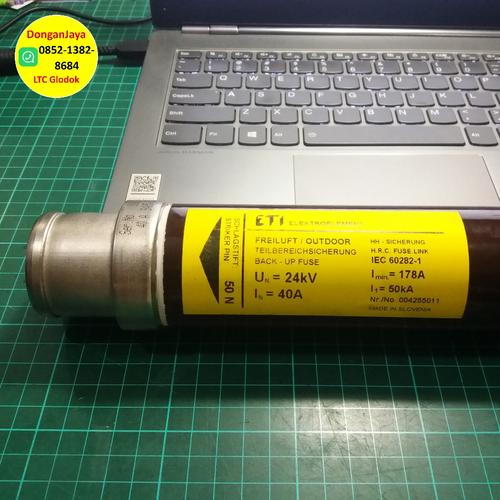 Jual ETI HRC Fuse link VVC 24kV/40A No. 004255011 53x442mm (510MM) 24kV ...