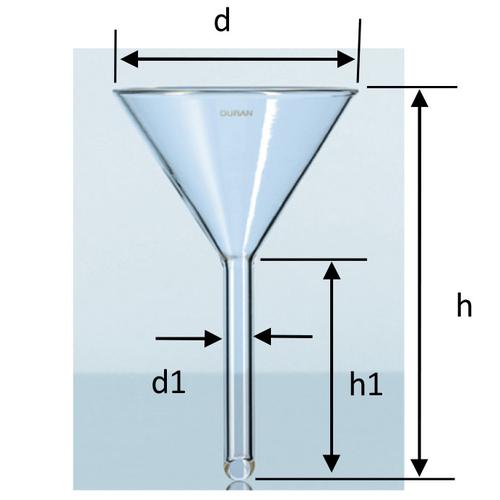 Jual FUNNEL 45mm. corong kaca. Borosilicate Glass. Shorth Stem. DURAN ...