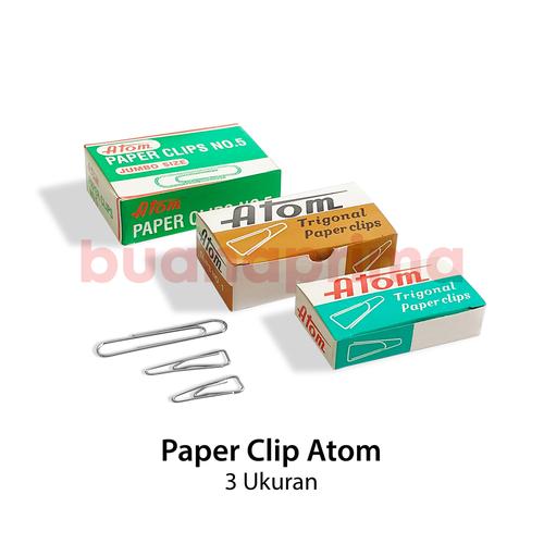 Jual Paper Clip Atom No 1 3 5 Triagonal Klip Penjepit Kertas Segitiga ...