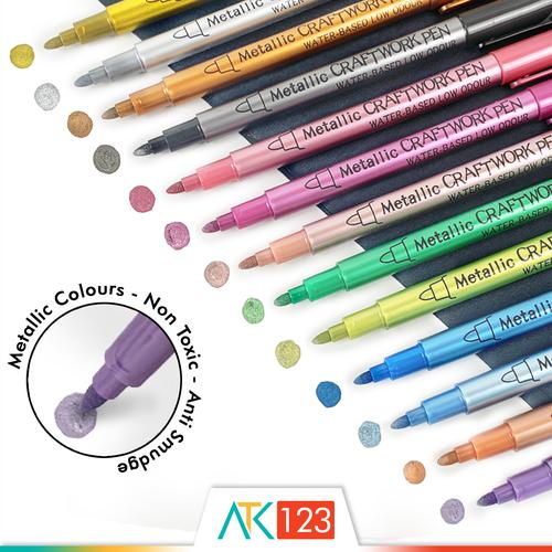 Jual Pena / Spidol Warna Metalik / Metallic Craftwork Pen / Marker GN ...