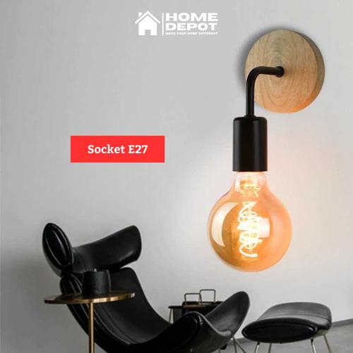 Jual Fitting Lampu Gantung Kap Dudukan E27 Tempel Dinding Minimalis ...