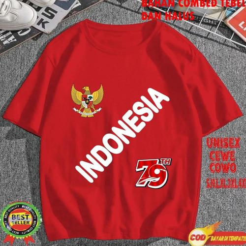 Jual Kaos HUT RI 79 GARUDA INDONESIA Miring kaos agustusan 2024 17 ...