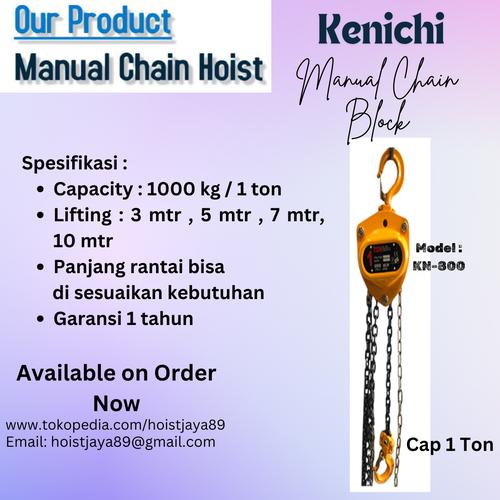 Jual Chain Block Kenichi Caps 1 Ton 7 METER "JAPAN" - Jakarta Pusat ...